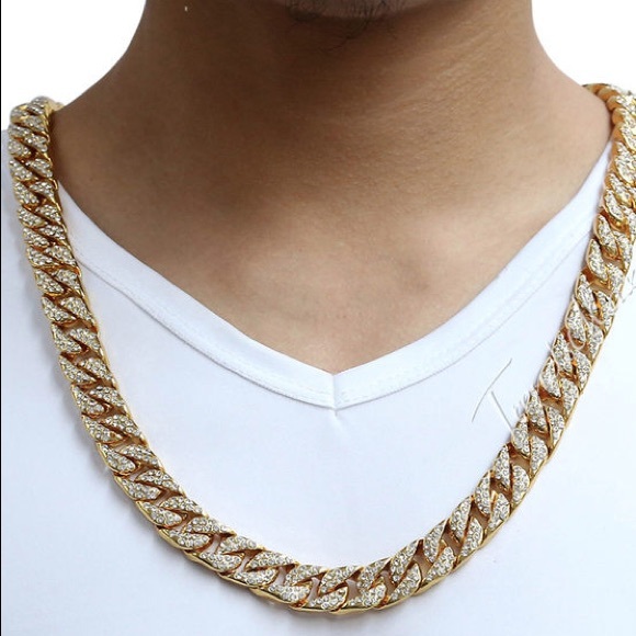 Accessories | Iced Out Gold Out Cuban Chain 3 | Poshmark